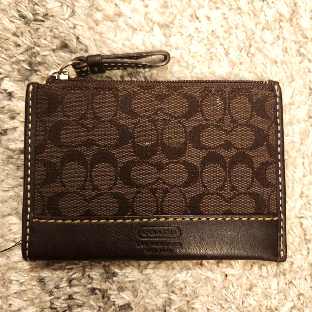 Coach Zip Card/Coin Case - Gem